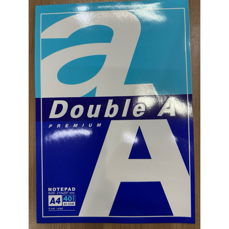 สมุดรายงาน Double A 80 แกรม A4 40 แผ่น มีเส้น 2 หน้า | Shopee Thailand
