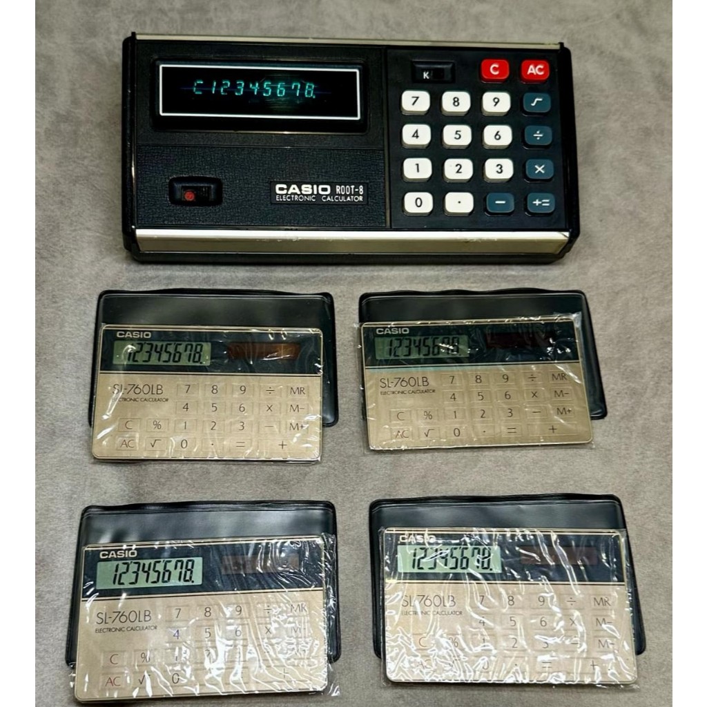 เครื่องคิดเลขงานเก่า CASIO Root - 8 Retro , Casio SL - 760LB | Shopee ...