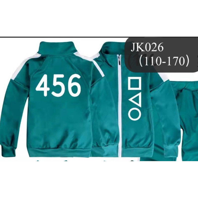 เสื้อแจ็คเก็ต Squid game Size110-160 พร้อมส่งในไทย | Shopee Thailand