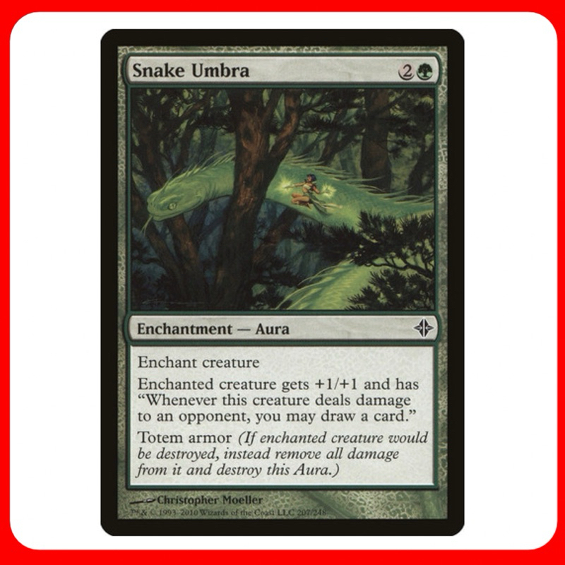 [MTG] Snake Umbra [ROE] [GREEN] [COMMON] [NORMAL] [ENG] (การ์ดเมจิค / Magic the Gathering) [EDH ...