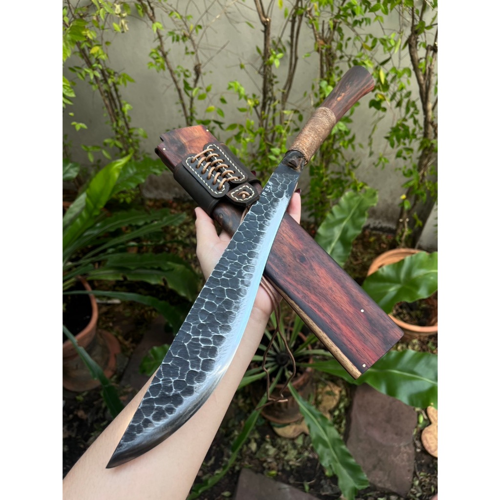 มีดเหน็บ Machete ด้ามบ้อง E-nep อีเหน็บ Camp มีดเดินป่า ใบ 12.5” เหล็กรางรถไฟ ตีร้อน ผิวรอยค้อน ...