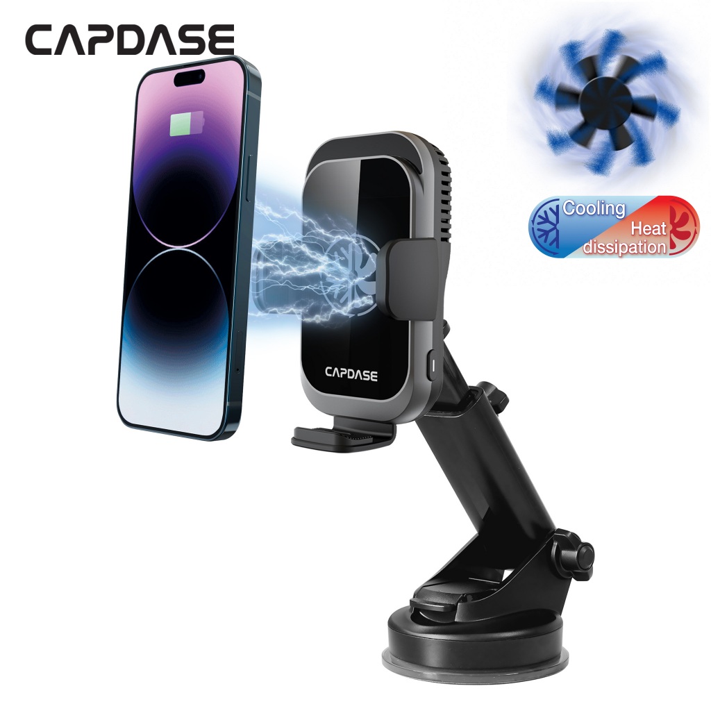 CAPDASE A-CM Power II Ceramic Cooling Fast Wireless Charging Auto-Clamp ...
