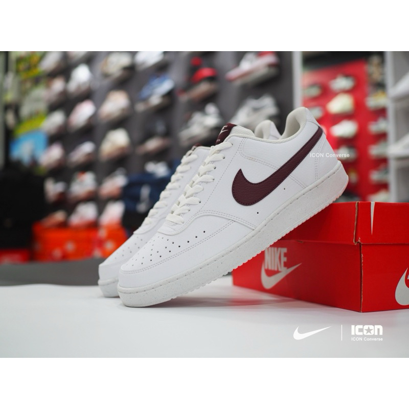 รองเท้าผู้ชาย Nike Court Vision Low - White Maroon / Black I สินค้าแท้ ...