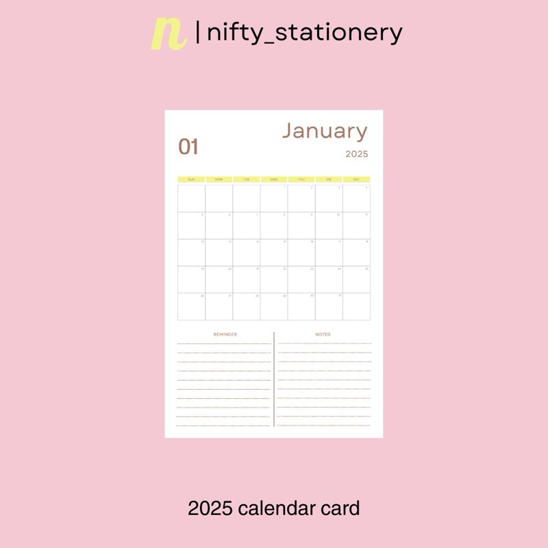 nifty | mini 2025 calendar card ปฏิทินการ์ด ปี 2025 | Shopee Thailand