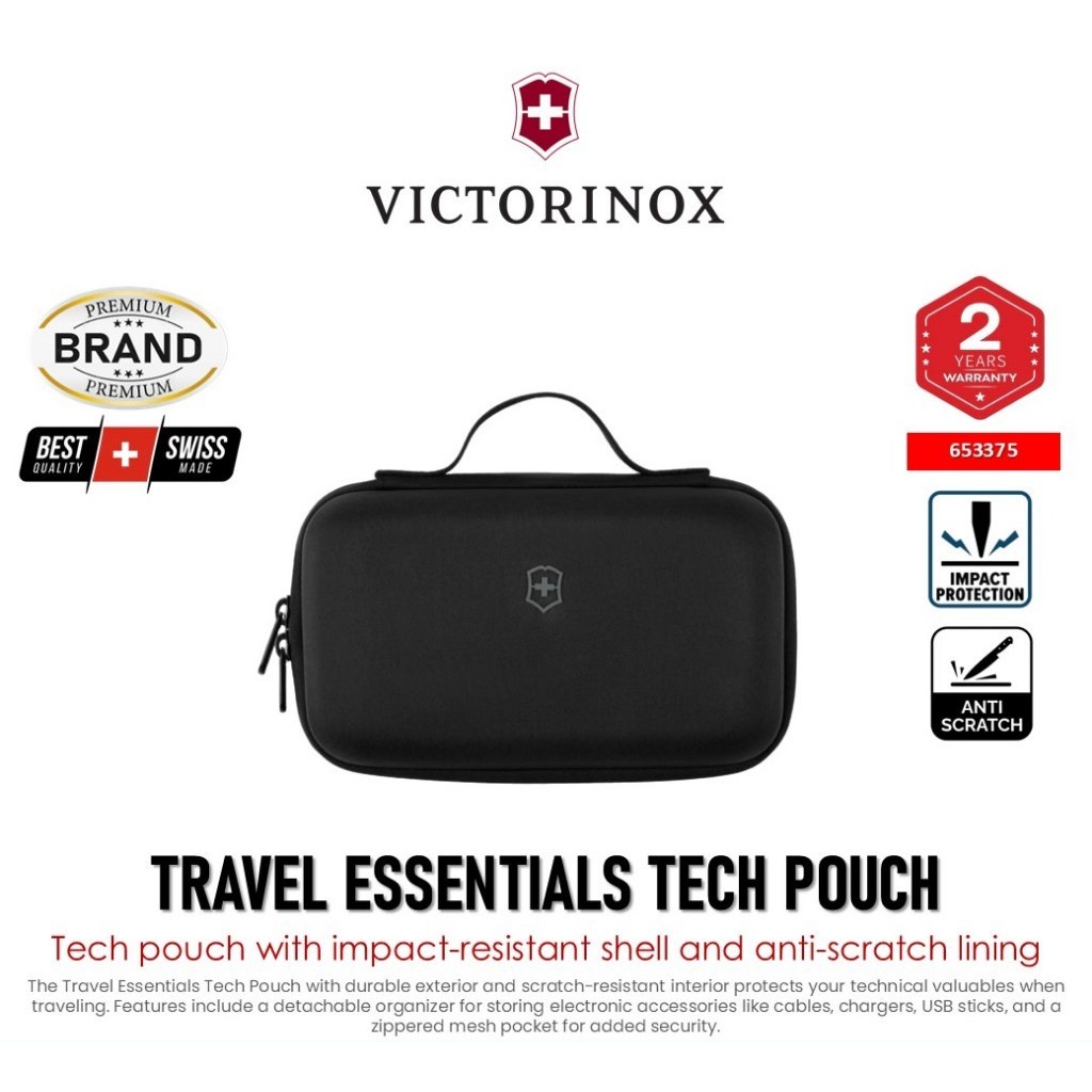 Victorinox TRAVEL ESSENTIALS Tech Pouch (653375) กระเป๋าเก็บอุปกรณ์อิเล็กทรอนิกส์ ป้องกันการตก ...