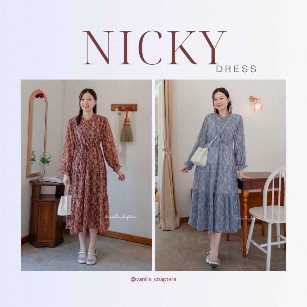 nicky dress (vanilla_chapters) | Shopee Thailand
