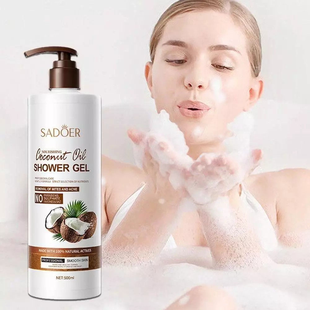 SADOER COCONUT OIL SHOWER GEL ครีมอาบน้ำ มะพร้าว กลิ่นหอมติดทนนาน 500 ml. | Shopee Thailand