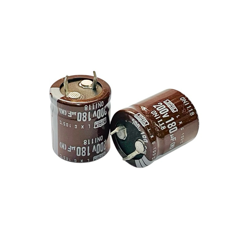 Capacitor 180 uf/200V 105 องศา (ราคาต่อ 1ชิ้น) ขนาด 22x26mm Nippon ...