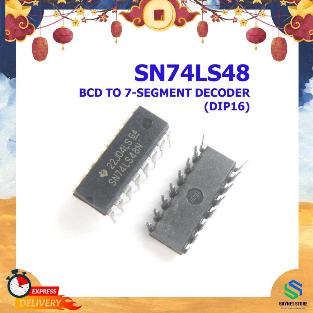 SN74LS48 BCD TO 7-SEGMENT DECODER (DIP16) | Shopee Thailand