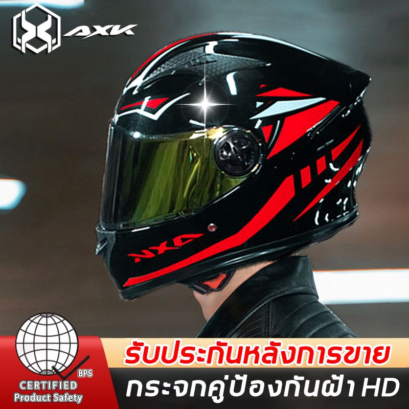 AXK หมวกกันน็อค ออกแบบกระจกสองอัน กันหมอกทนต่อการสึกหรอ กันแสงสะท้อน ...