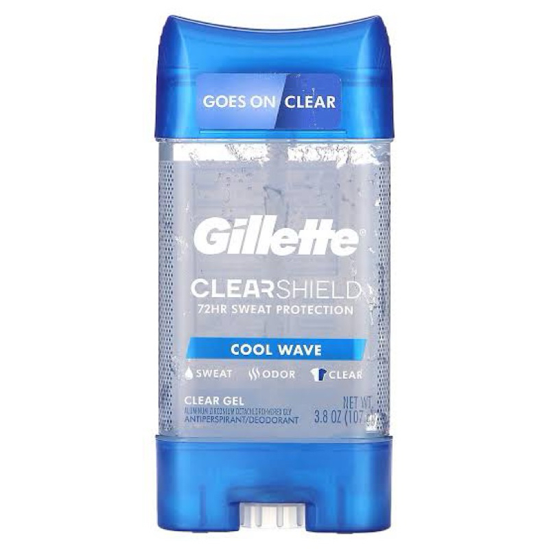 Gillette Clear Shield Men's Cool Wave Antiperspirant and Deodorant 3.8 ...