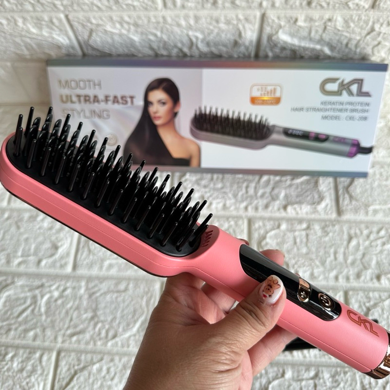 KERATIN PROTEIN HAIR STRAIGHTENER BRUSH MODEL : CKL-208 / 211 แปรงหวีผมไฟฟ้า ผมแห้งเร็ว หวีตรงผม ...