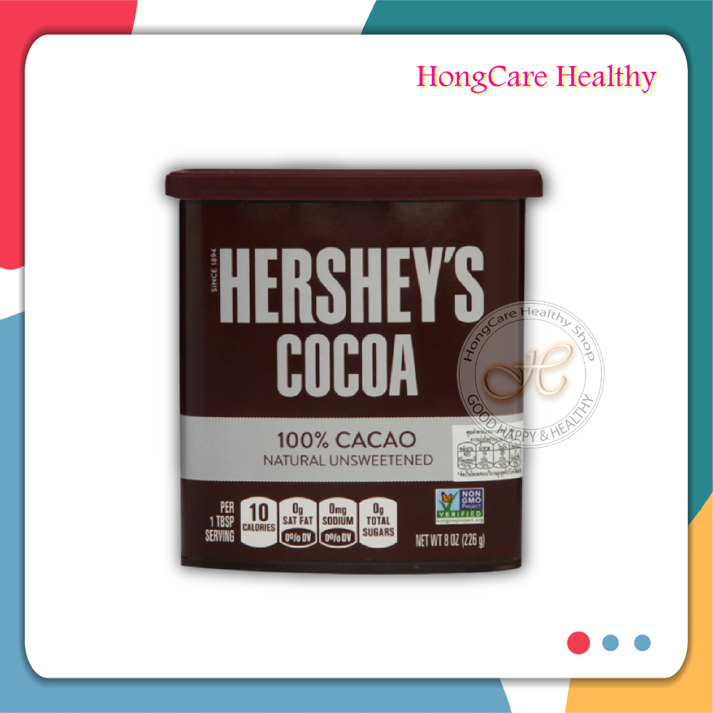Hershey's Cocoa Powder 100% Cacao Natural Unsweetened 226g (8 oz) , เฮ ...