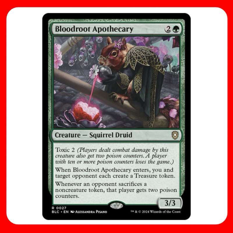 [MTG] Bloodroot Apothecary [BLC] [GREEN] [RARE] [NORMAL] [ENG] (การ์ดเม ...