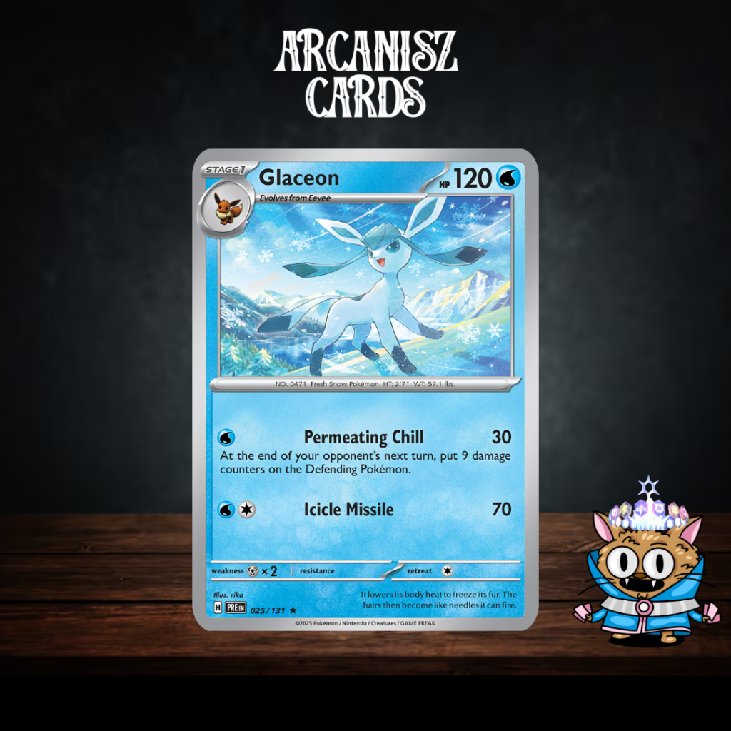 Glaceon Pokemon Prismatic Evolution 025/131 การ์ดโปเกม่อนภาษาอังกฤษ ...