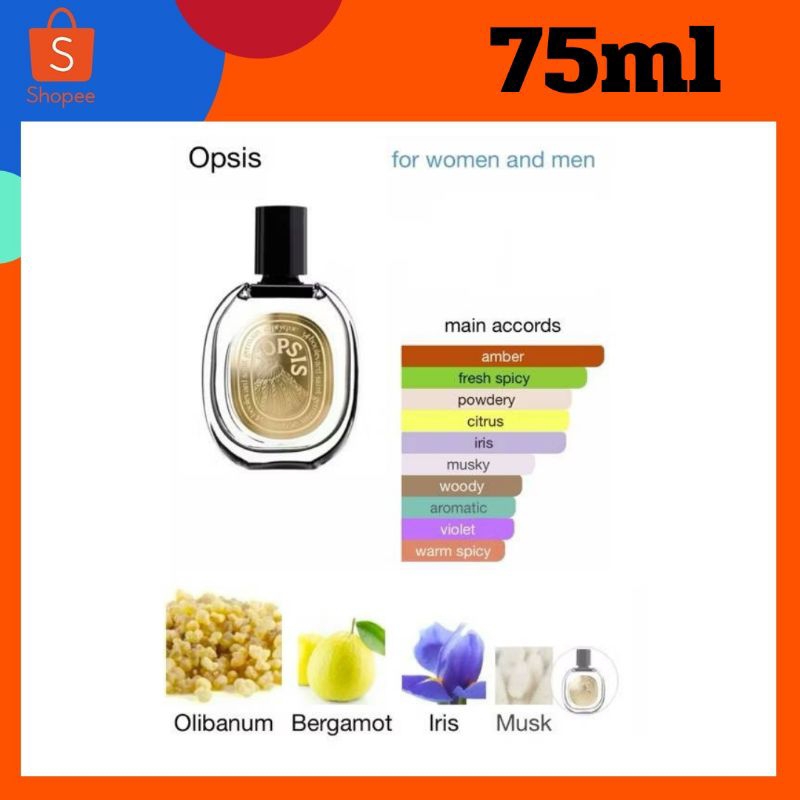น้ำหอม Diptyque Opsis EDP 75 ml. *กล่องซีล* มาใหม่ | Shopee Thailand