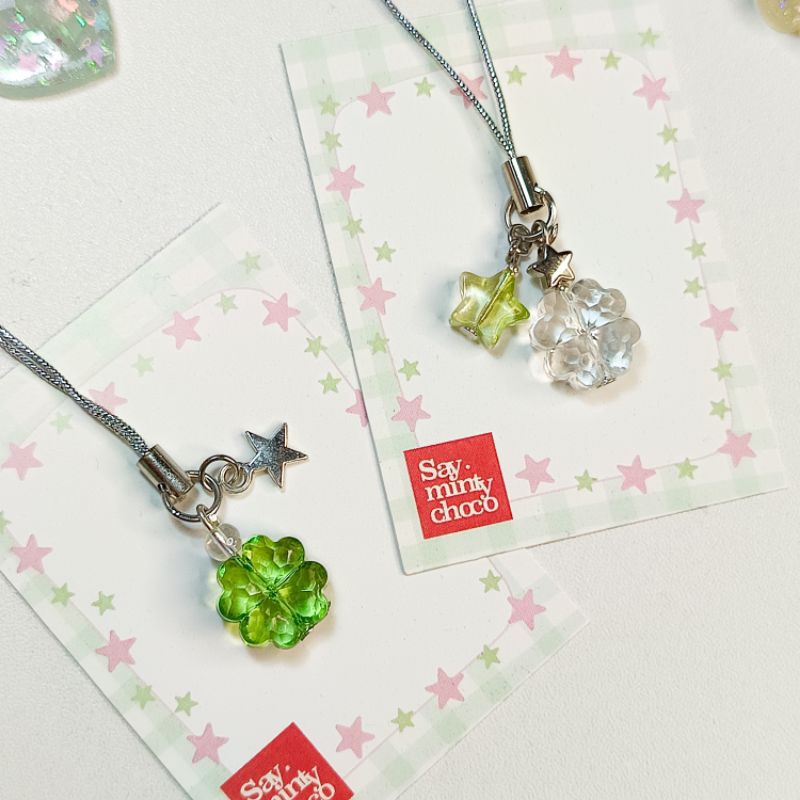 พร้อมส่ง 🍀 Lucky Star 🍀 | พวงกุญแจ ใบโคลเวอร์ 4 Leaf Clover จี้ใบโคล ...