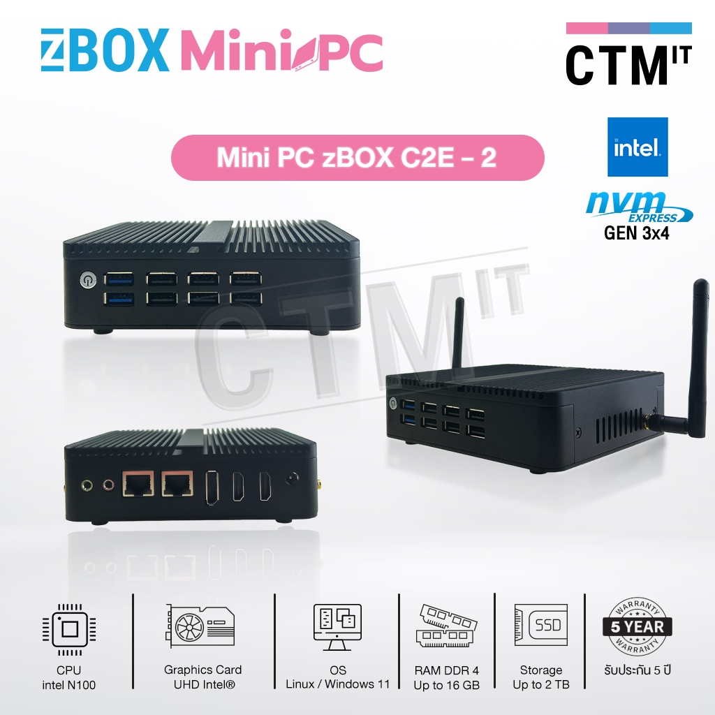 คอมพิวเตอร์สำนักงาน ออฟฟิศ คอมพิวเตอร์ มินิพีซี Mini Computer ZBOX Mini ...