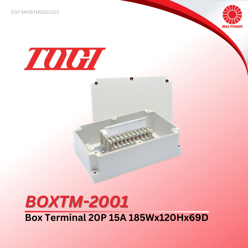 BOXTM-2001 : Box Terminal 20P 15A 185Wx120Hx69D | Shopee Thailand