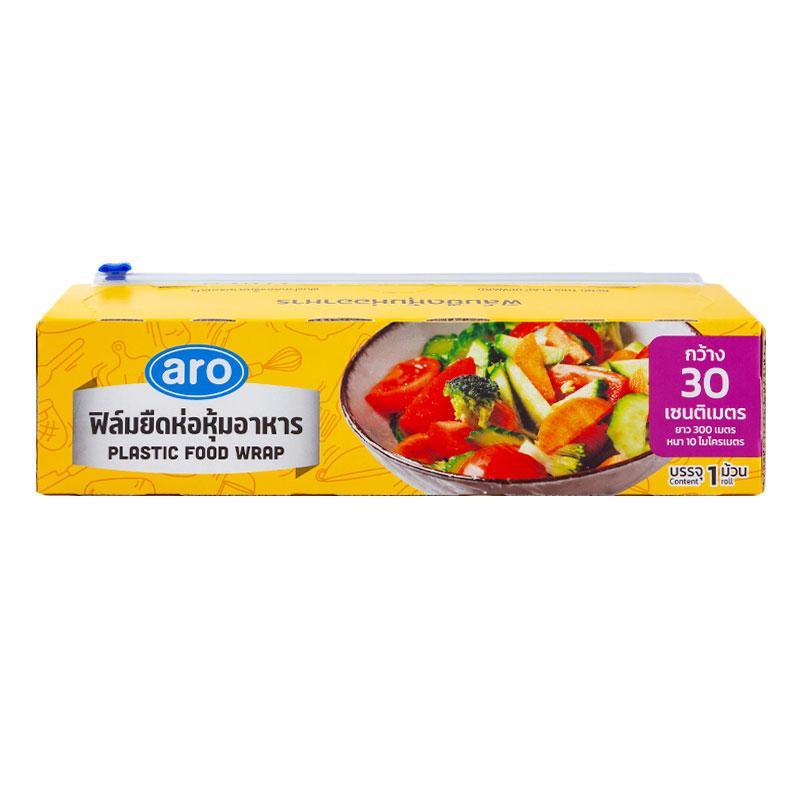 เอโร่ ฟิล์มยืดหุ้มห่ออาหาร ขนาด 30 ซม. ยาว 300 เมตร / aro Plastic Food ...