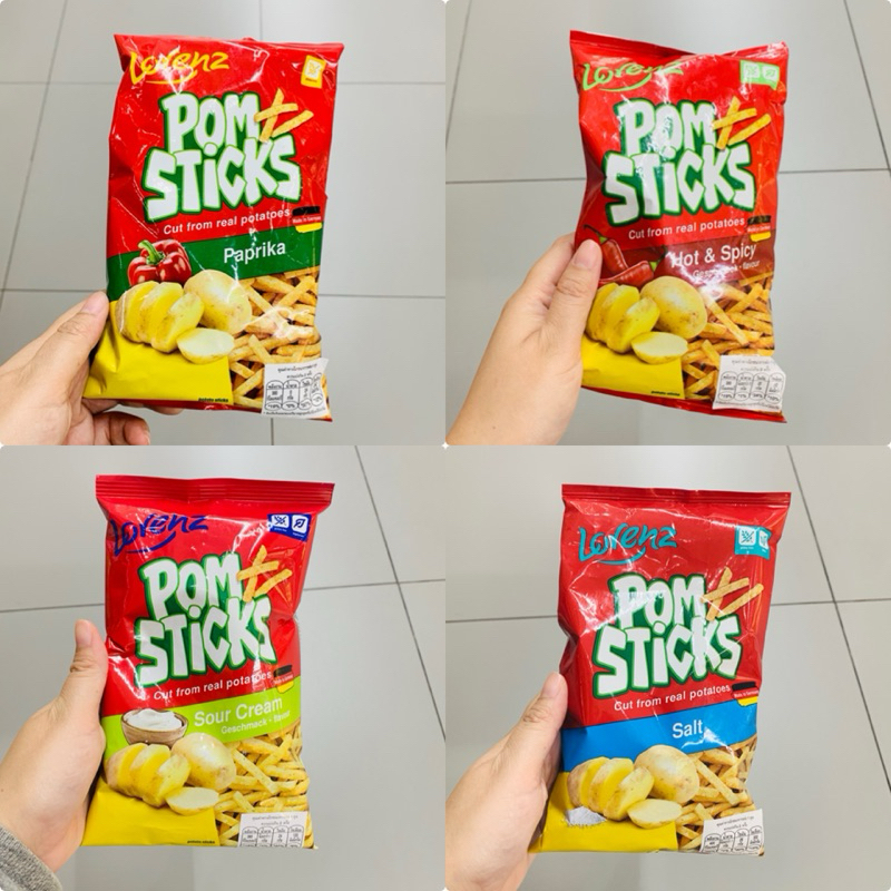 Pom Sticks มันฝรั่งแท่งทอดกรอบ ตรา Lorenz นำเข้าจากเยอรมนี มี 4 รสชาติ ...