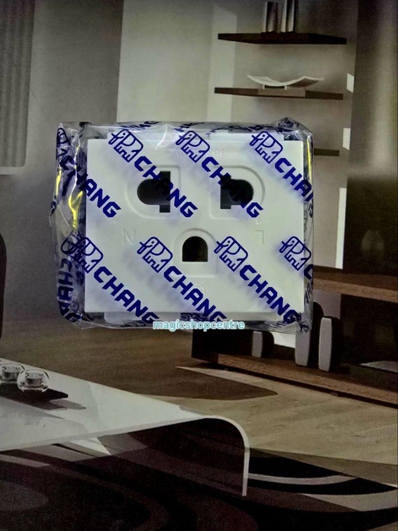 chang ช้าง เต้ารับกราวด์เดี่ยว pch-903n ปลั๊กกราวด์เดี่ยวแบบเสียบล็อค รุ่น y-series | Shopee ...