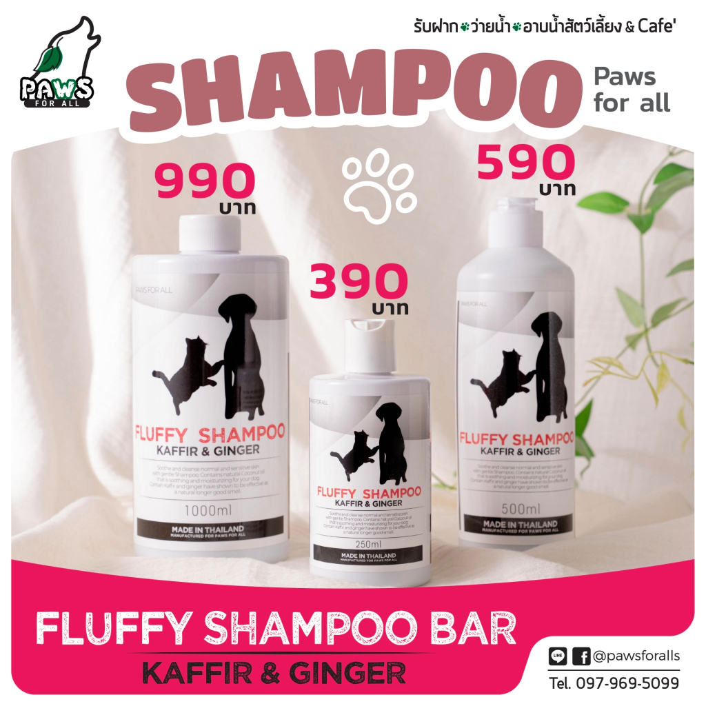ฟูลฟี่แชมพู (FLUFFY SHAMPOO) แชมพูออแกนิก ช่วยให้ขนนุ่ม ไม่เหม็นเร็ว ...