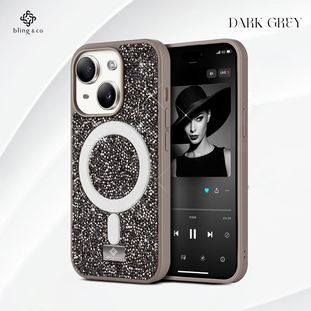 Bling & Co สี Dark Grey เคส Magnetic สำหรับ iPhone 15 16 Plus Pro Max ...