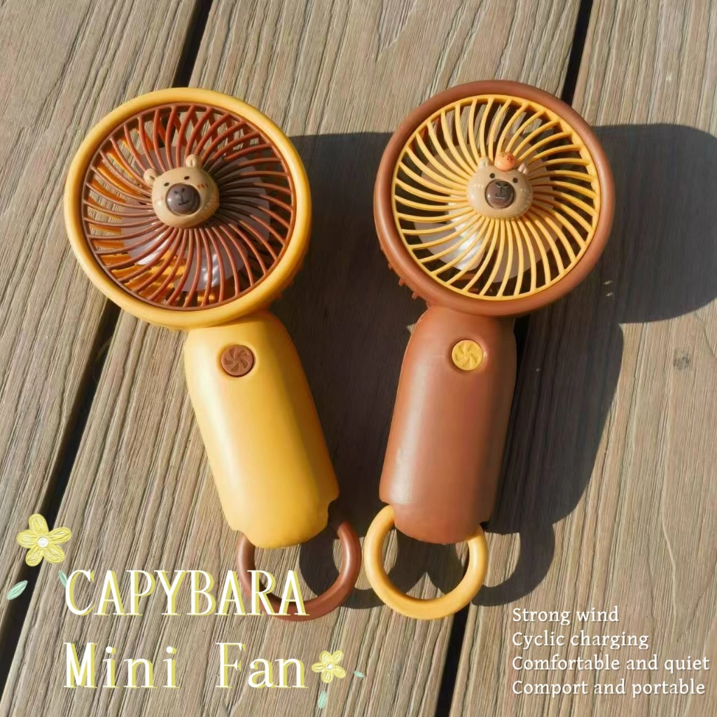 พร้อมจัดส่ง พัดลม Capybara Mini Fan รุ่น E89 สุดน่ารัก USB น้ำหนักเบา ...