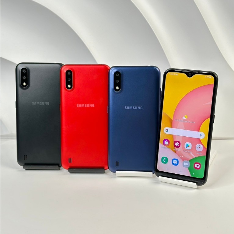 Samsung A01 โทรศัพท์มือสองพร้อมใช้งานสภาพสวย Android 10 (แถมฟรีชุดชาร์จ ...