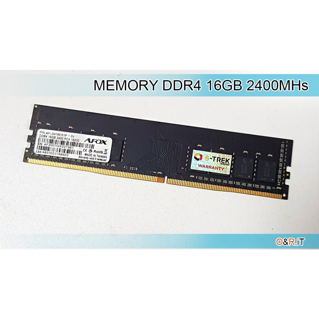 RAM 16GB DDR4 2400MHz AFOX ใส่คอม Desktop ทั่วไป เช่น CPU และ Mainboard ...