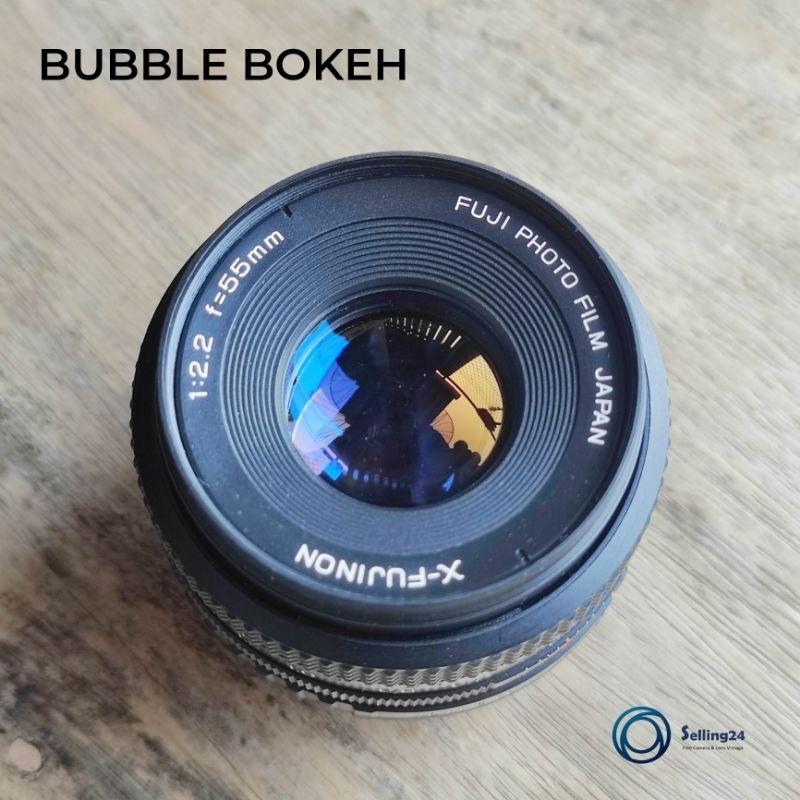เลนส์มือหมุน Fuji Photo Film X-FUJINON 55mm f2.2 Lens Bayonet Mount For Fujica AX-1 Bubble Bokeh ...