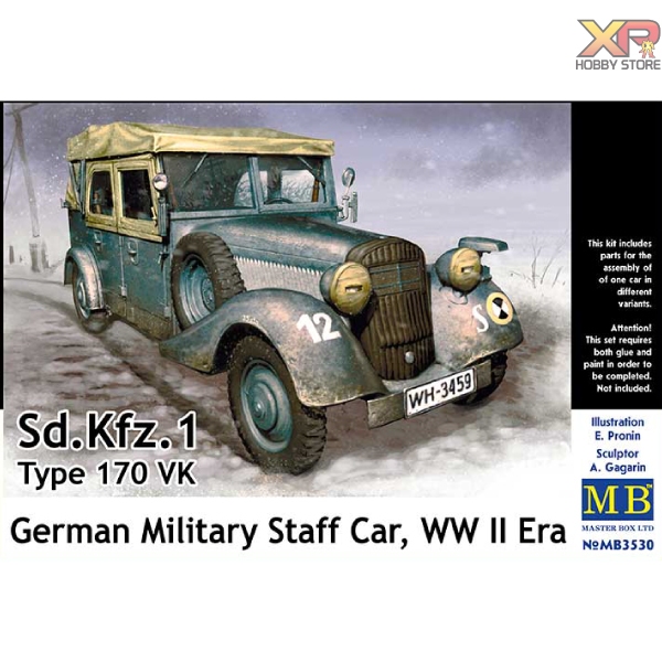 [Master Box Models] 1/35: German Military Staff Car Sd.Kfz.1 Type 170 ...