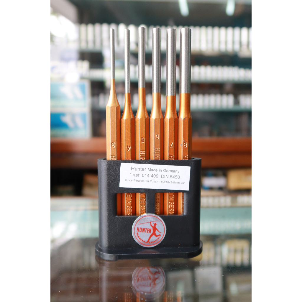 เหล็กส่ง ปลายเรียวชุด / Parallel Pin Punches Set. HUNTER Made in GERMANY | Shopee Thailand
