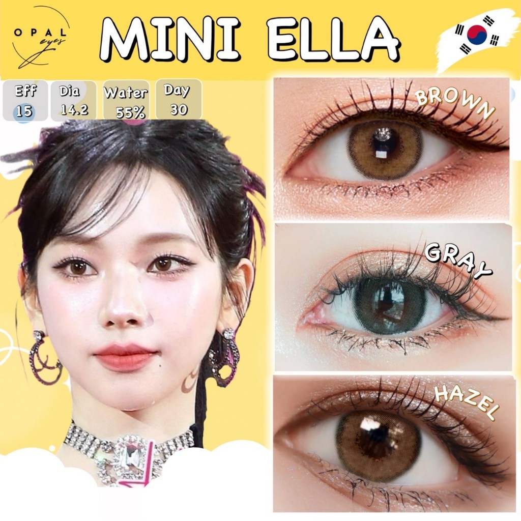 คอนแทคเลนส์Mini Ella ขนาดมินิ Brown / Hazel / Gray Kittykawaii | Shopee Thailand