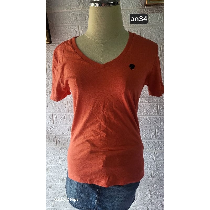 รหัส 0614 เสื้อยืด สีส้ม cps ไซส์M | Shopee Thailand