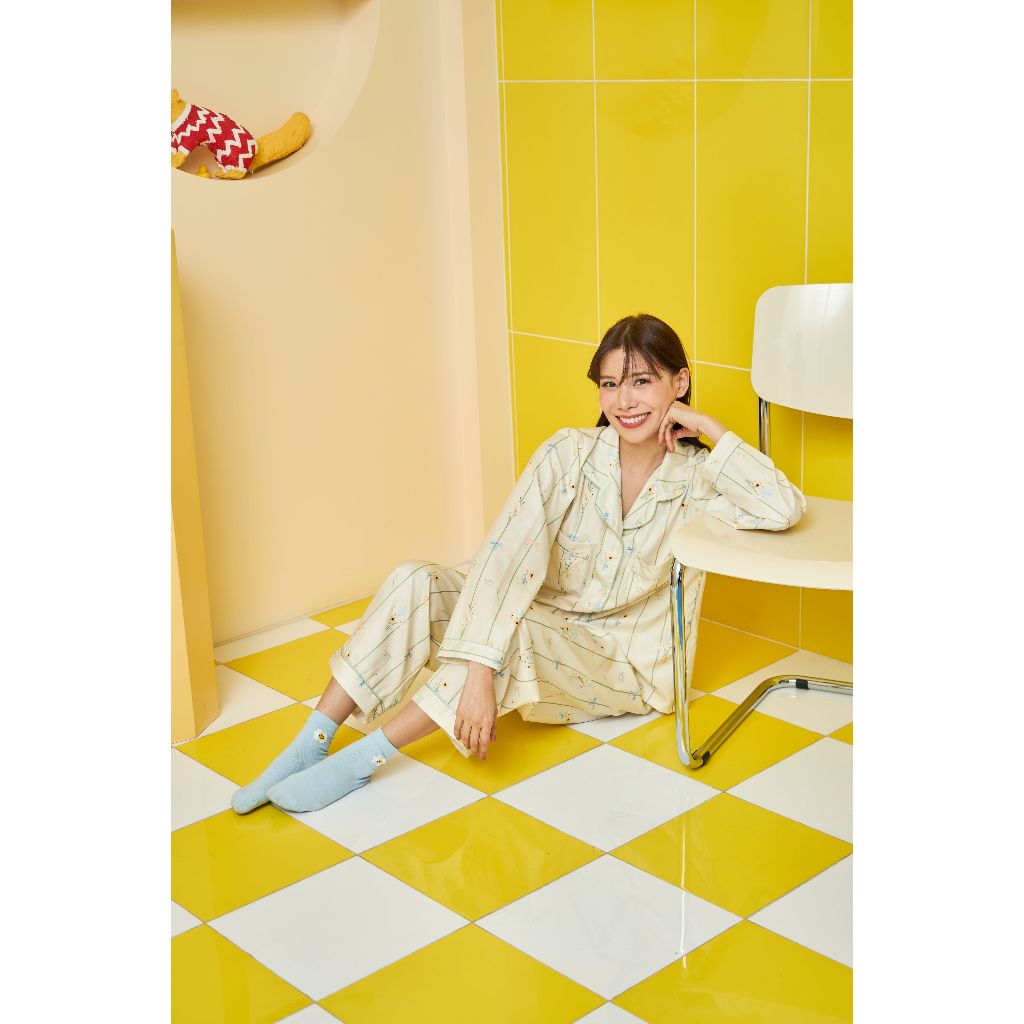 Lullabydream Yellow Botanical Pajama Set | Shopee Thailand