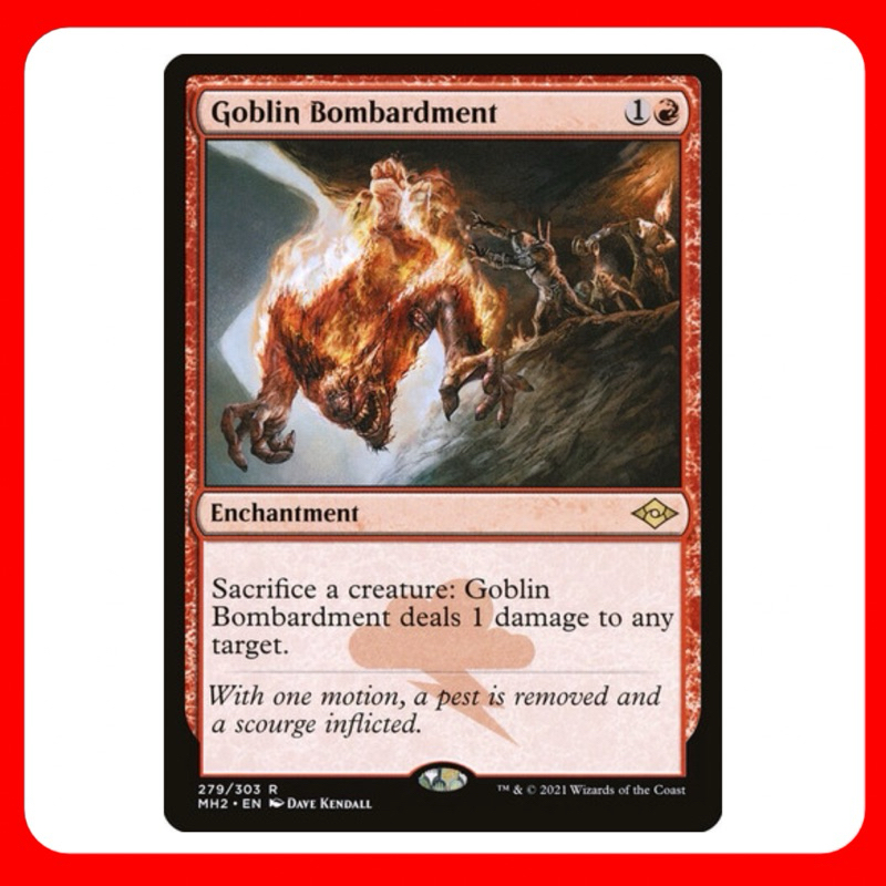 [MTG] Goblin Bombardment [MH2] [RED] [RARE] [NORMAL] [ENG] (การ์ดเมจิค / Magic the Gathering ...