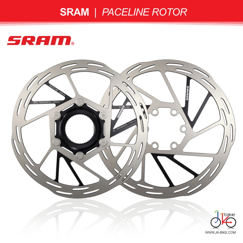 ใบดิสก์เบรกจักรยาน SRAM PACELINE ROTOR 140/160mm , 6Bolts/CenterLock ...