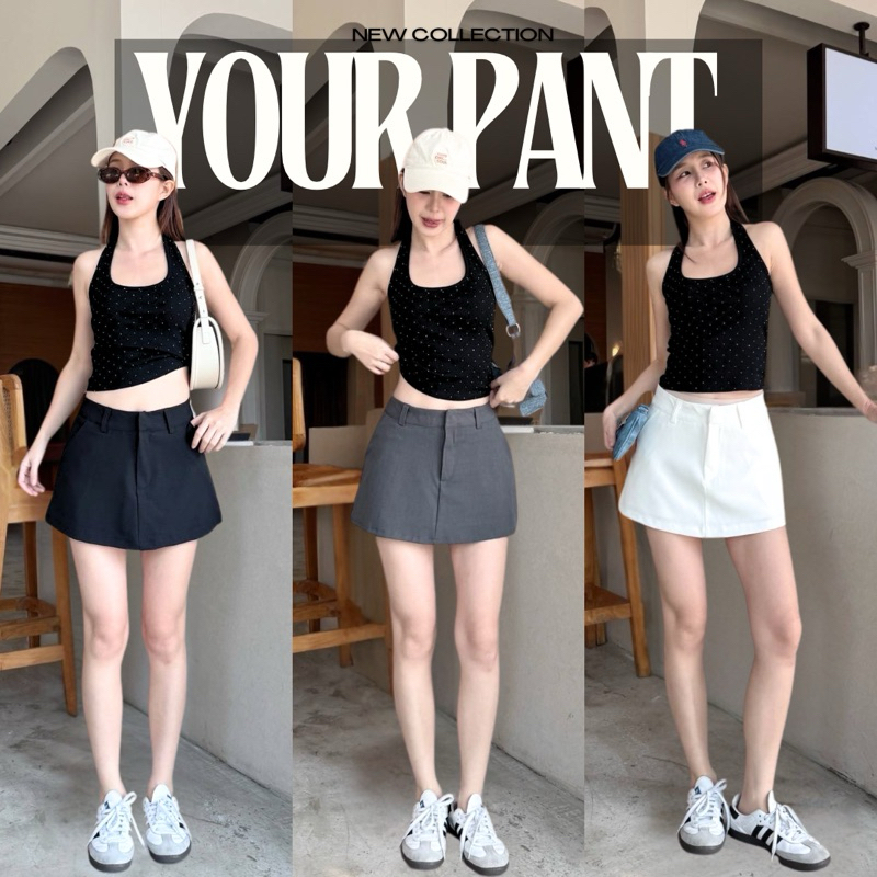 กระโปรง กางเกง ซิบหน้ามีหู ผ้าไมโครริ้ว เอวต่ำ27“ ยาว12.5-13.5“ | Shopee Thailand