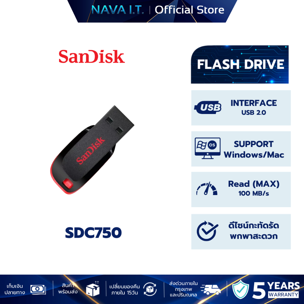 SANDISK FLASH DRIVE CRUZER BLADE 128GB BLACK USB 2.0 (SDCZ50-128G-B35 ...