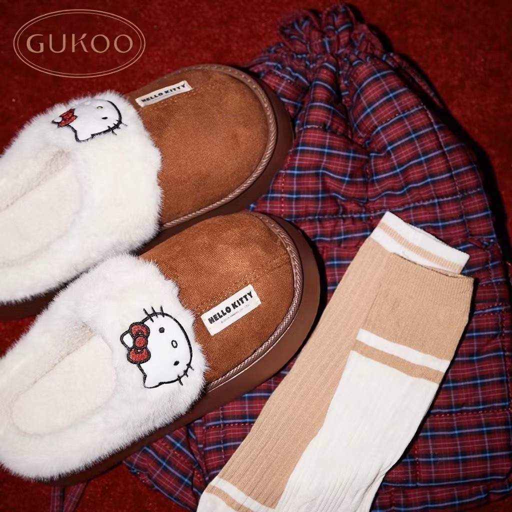 (พร้อมส่งในไทย!) รองเท้า Gukoo x Hello Kitty Slipper | Shopee Thailand