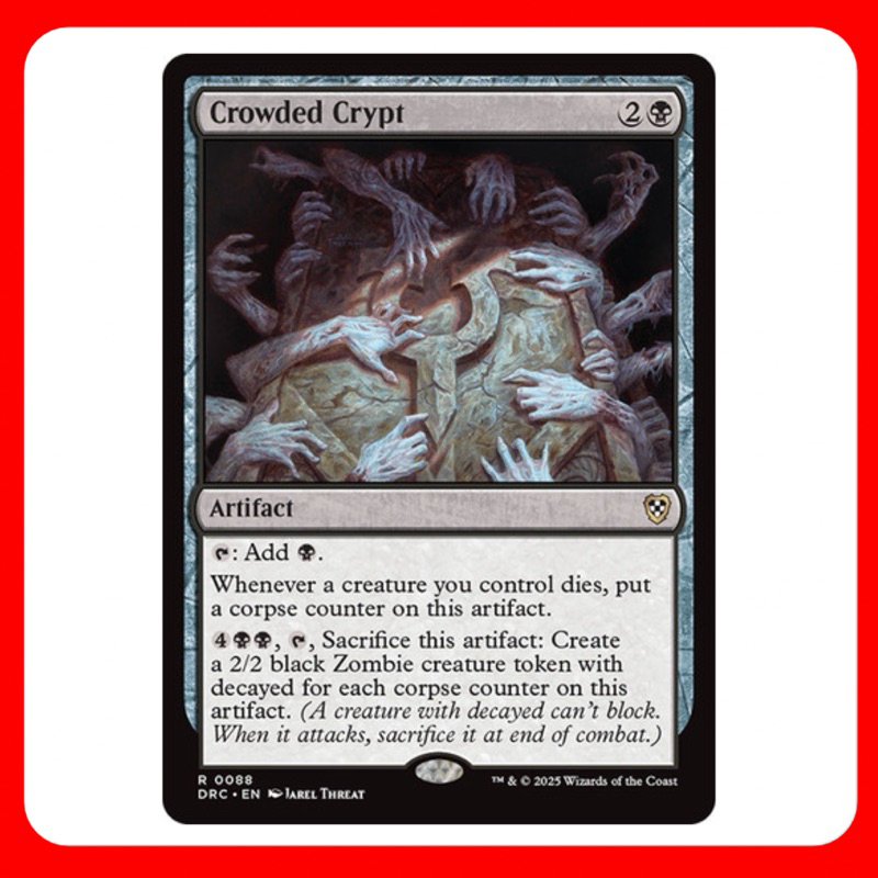 [MTG] Crowded Crypt [DRC] [BLACK] [RARE] [NORMAL] [ENG] (การ์ดเมจิค ...