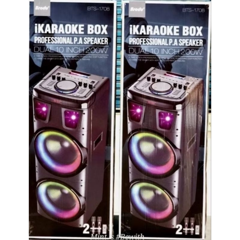 ลำโพงบลูทูธ รุ่น BTS-1708 ขนาดดอกลำโพง 10X2 เสียงดีเบสหนัก ฟังก์ชั่นครบ ...