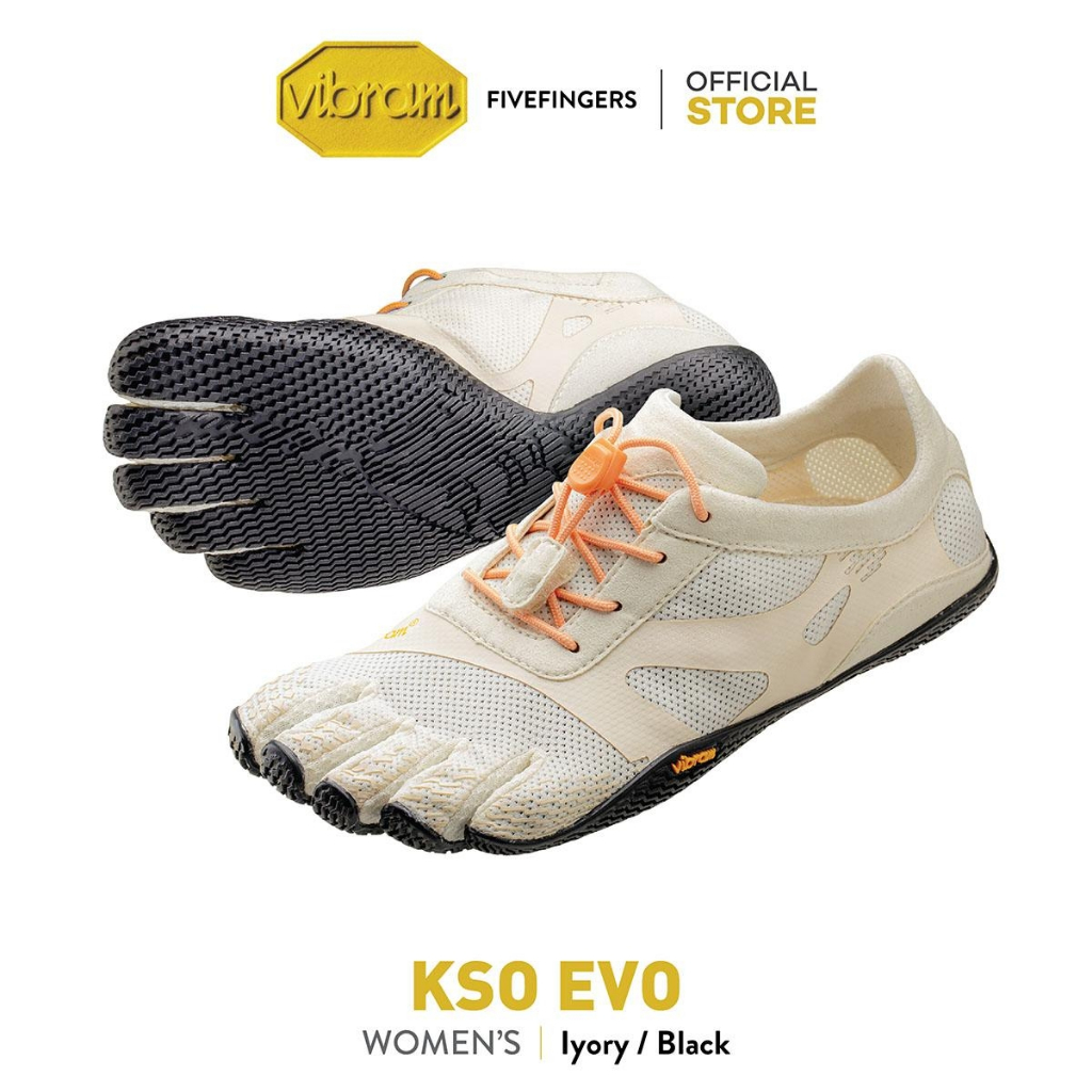 Vibram FiveFingers รองเท้าผู้หญิง รุ่น KSO EVO (Ivory/Black) - 25W0703 | Shopee Thailand