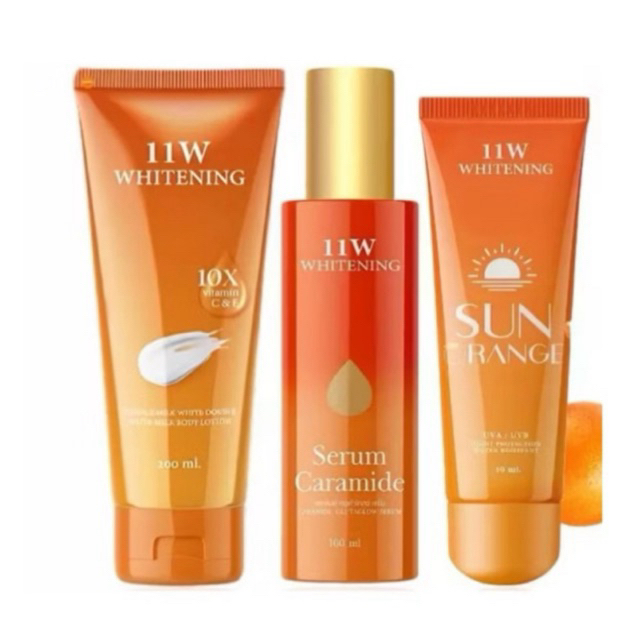 11W Whitening โลชั่นน้ำนมตบผิวขาว / บอดี้เซรั่ม / กันแดดลูกส้ม | Shopee ...
