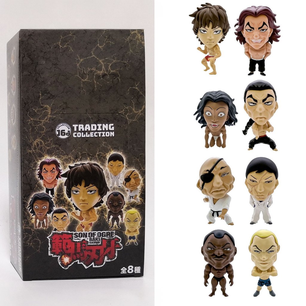 **ของแท้ ครบชุด 8 แบบ** 16d Trading Figure Collection BAKI HANMA ...