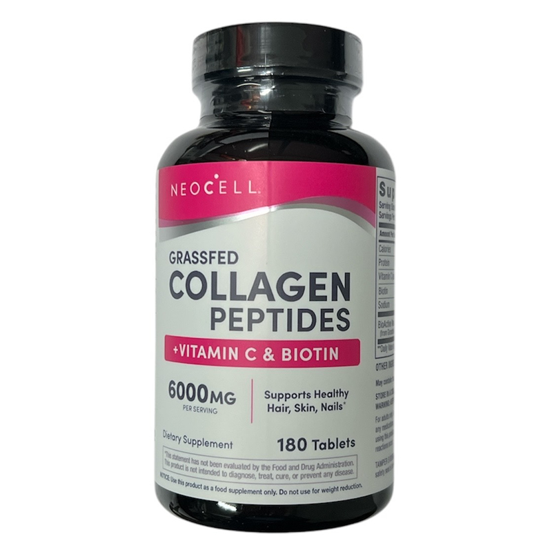 Neocell, Super Collagen Tablets + Vitamin C & Biotin, 180 Tablets ...