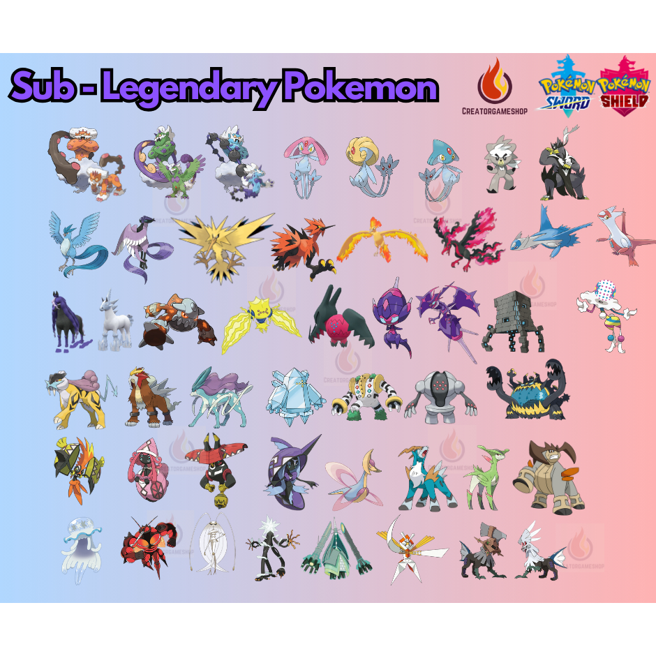 Pokemon Sword and Shield Pokemon -- Sub Legendary Pokemon in SWSH เทพ ...