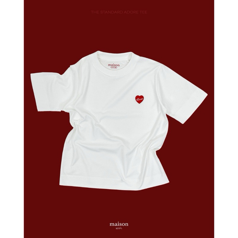 ส่งต่อ เสื้อยืด Maison keep Adore tee ไซส์ 38" สีขาว | Shopee Thailand